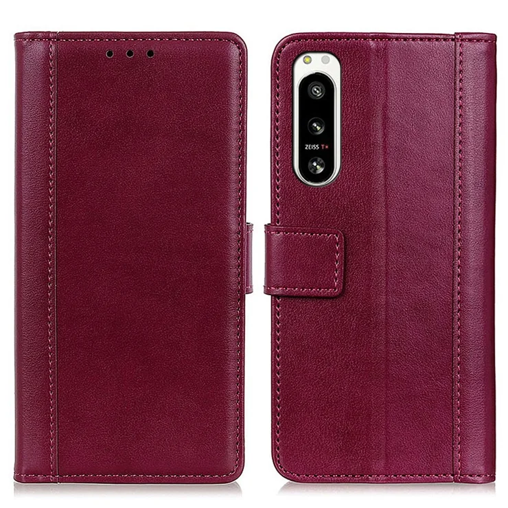 Wholesale For Sony Xperia 5 IV 5G Smooth Texture PU Leather Stand Cover ...