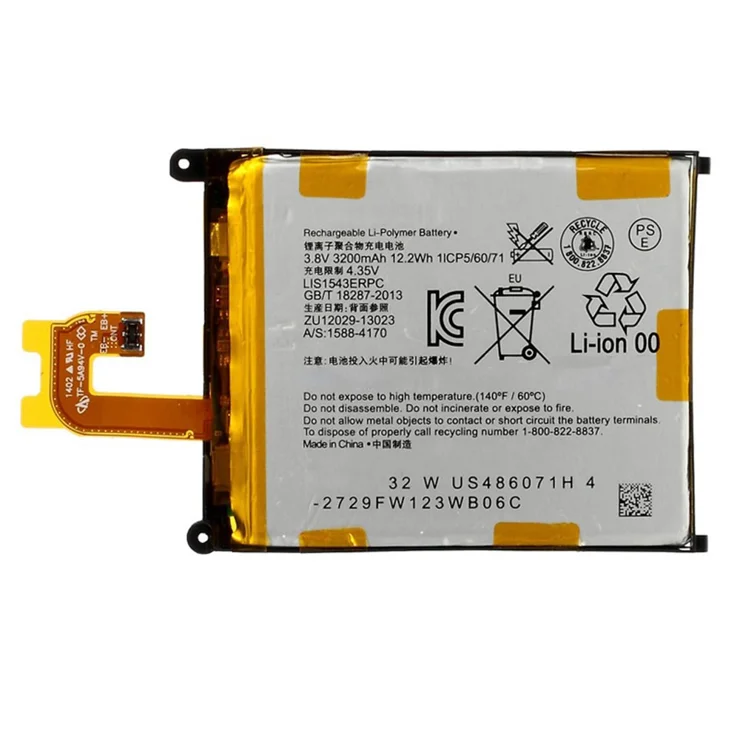 Wholesale For Sony Xperia Z2 3.80V 3200mAh Rechargeable Li-Polymer ...