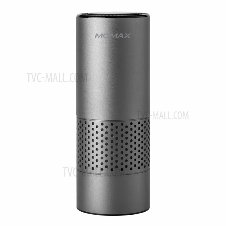 Momax Pure Go Tragbarer Smart Car Luftreiniger Mit H11 HEPA Aktiver Kohlenstofffilter Dunkelgrau