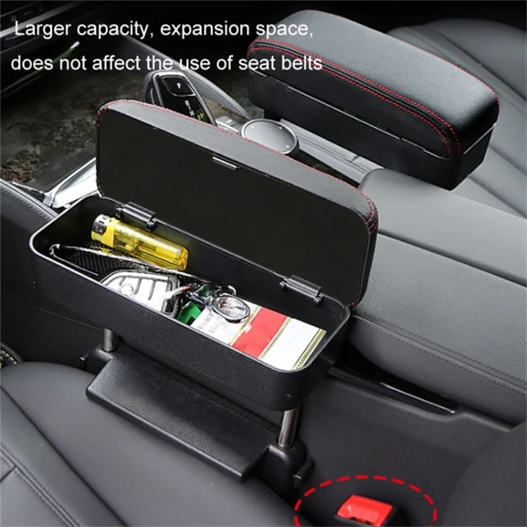 Wholesale Multifunctional Wireless Charger Car Armrest Storage Box Center Console Arm Rest Organizer Beige TVCMALL