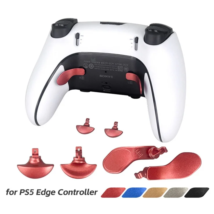 DATA FROG For Sony PlayStation 5 Dualsense Edge Game Controller Stainless Steel Replacement Paddles Black