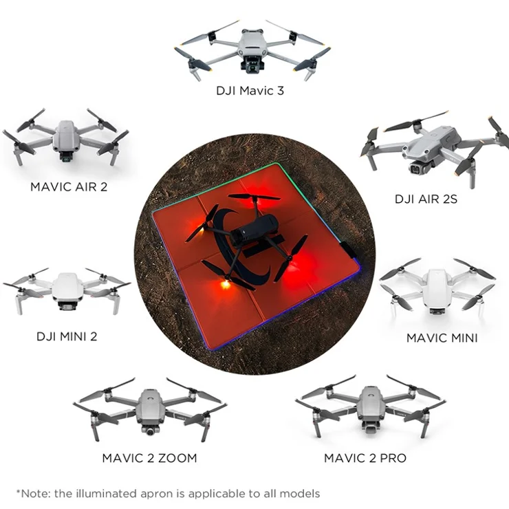 CYNOVA C FM 007 65 cm Parkschurze RGB LED Light Drone Landing Pad Fur DJI Mavic Mini 2 luft 2S Mavic 2 Mavic 3