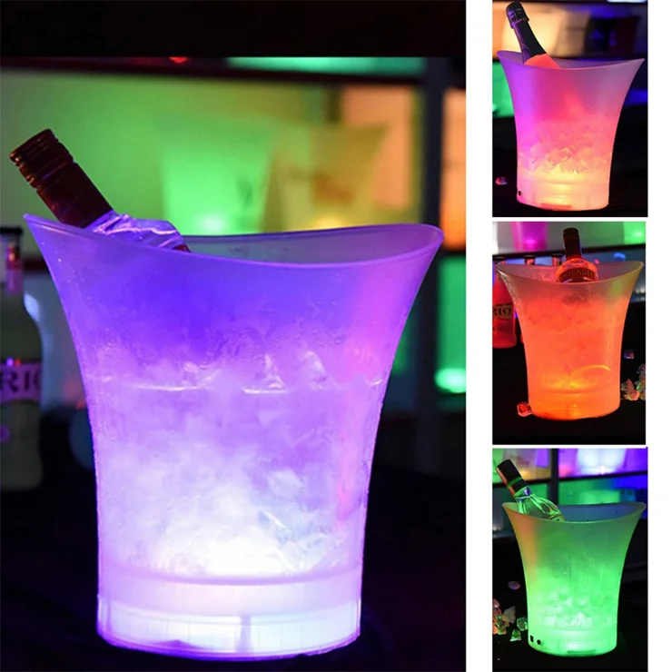 Wholesale 5L LED Color Changing Ice Bucket Champagne Wine Drinks Cooler ...