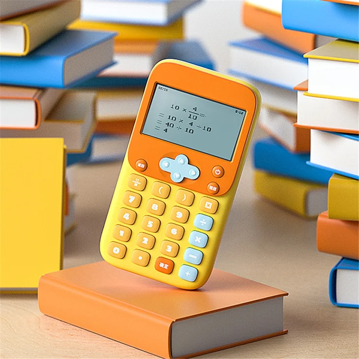Yellow School Calculator Math KOOOL K45 II Cartoon Children Math