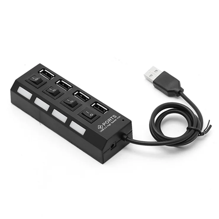 Wholesale 4 Port Hi-Speed USB 2.0 HUB ON/OFF Switch for Laptop PC ...