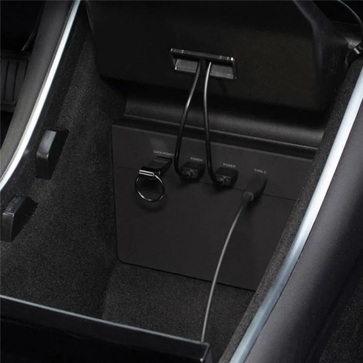 Multi USB Hub for Tesla Model 3 Car Interior 5 in 1 Center Console Adapter Game and Boombox Music USB Hub