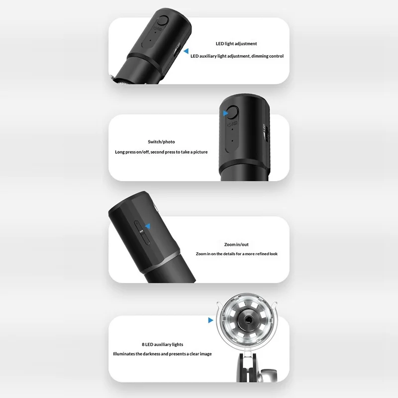 Wholesale 314 WiFi Digital Microscope 1000x Magnification Skin Beauty ...