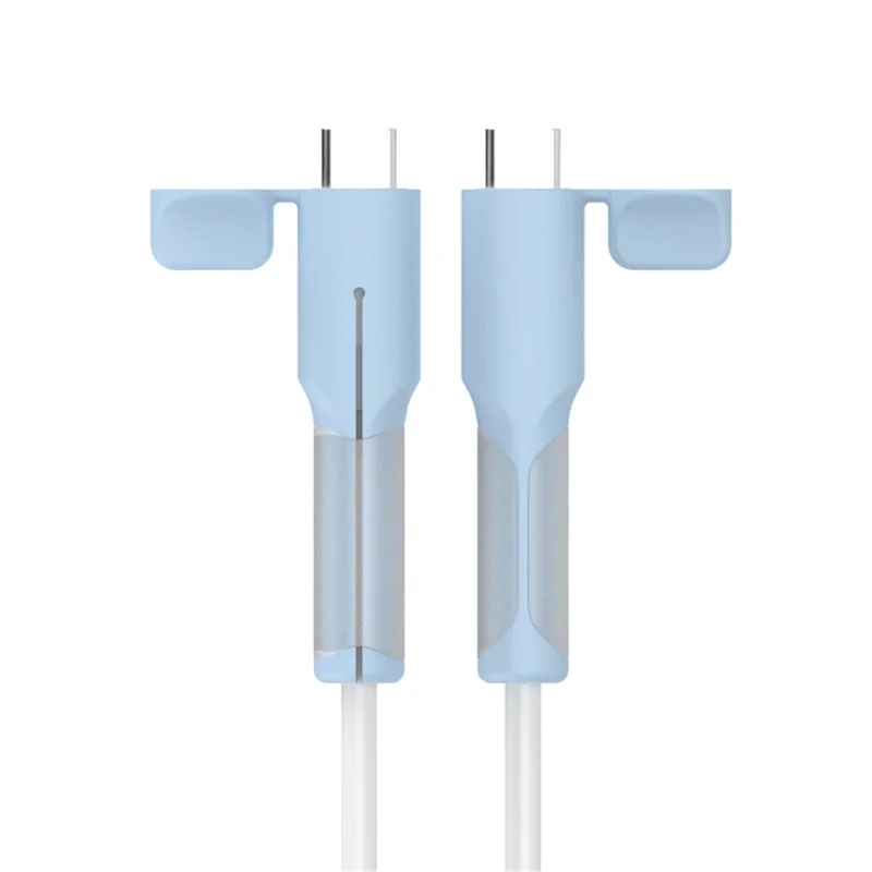 Flexible Data Cable Protector Charging Cord Silicone Cover - Blue ...