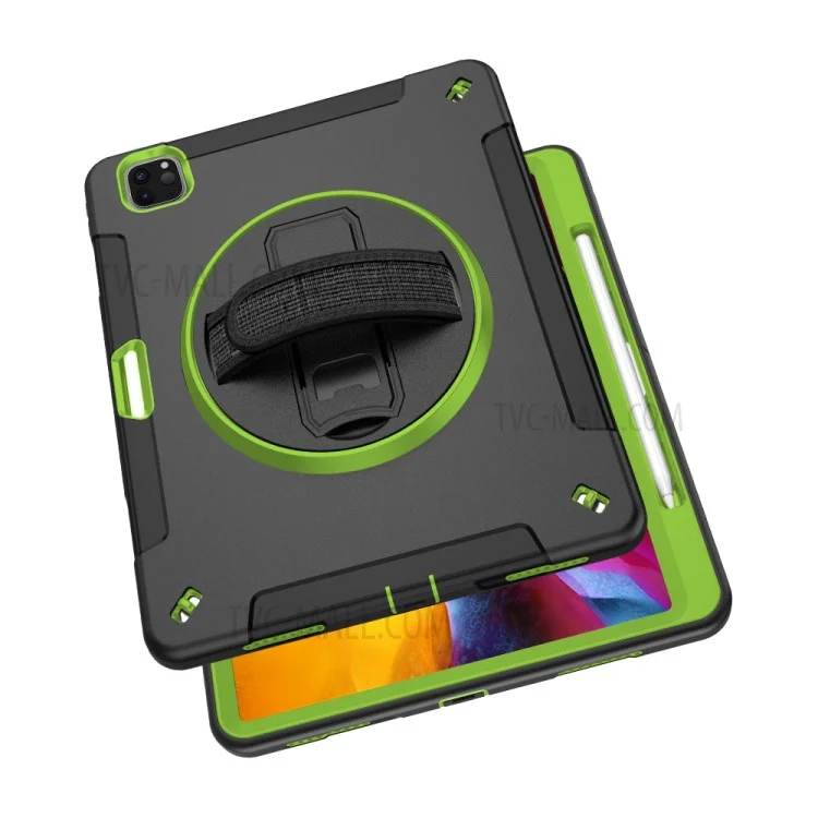 360° Swivel Handy Strap Kickstand PC + Silicone Combo Tablet Case with ...