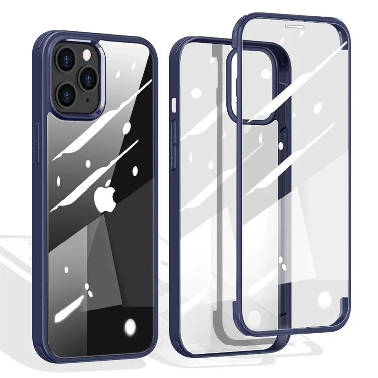 Double Sided Tempered Glass + TPU Hybrid Shell for iPhone 12 Pro Max ...