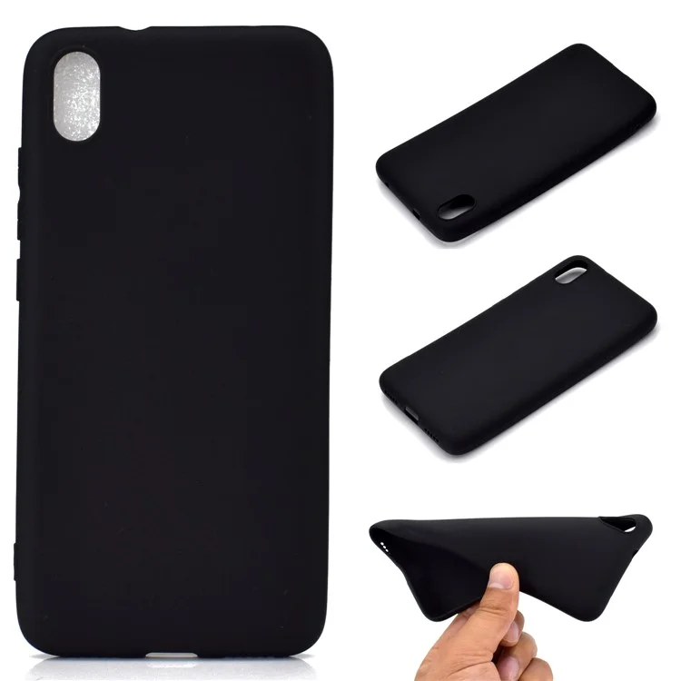 Solid Color Soft Frosted TPU Case for Xiaomi Redmi 7A - Black Wholesale ...
