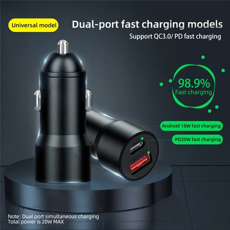 Wholesale SUMI-TAP SXCC-009 PD 20W / QC 3.0 Fast Charging Mini Car ...