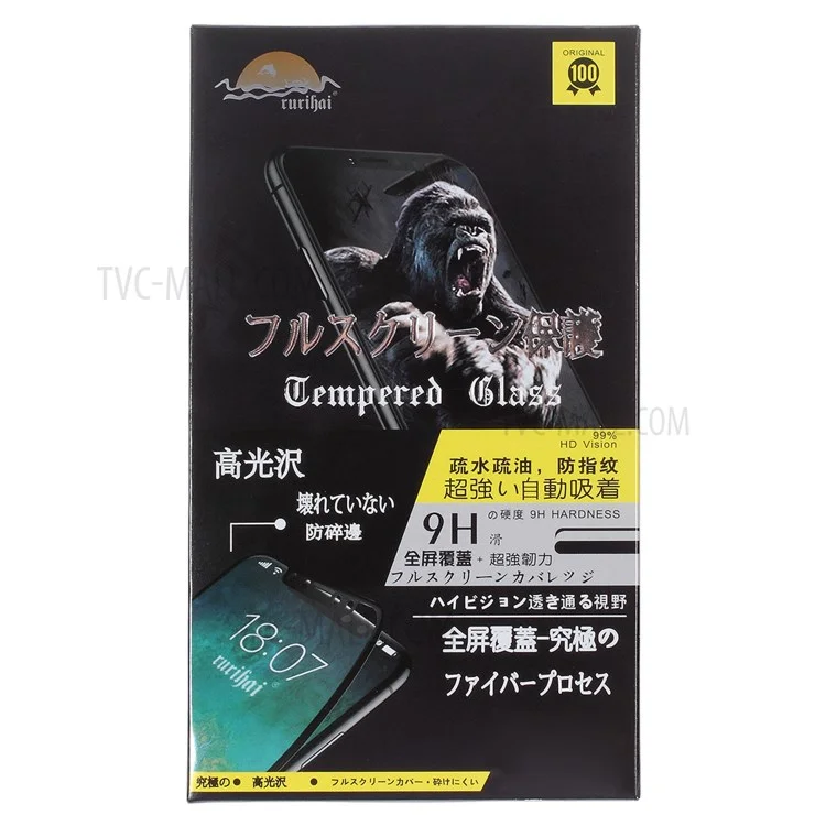 RURIHAI 3D Carbon Fiber HD Clear Crack-resistant Edges Tempered Glass ...