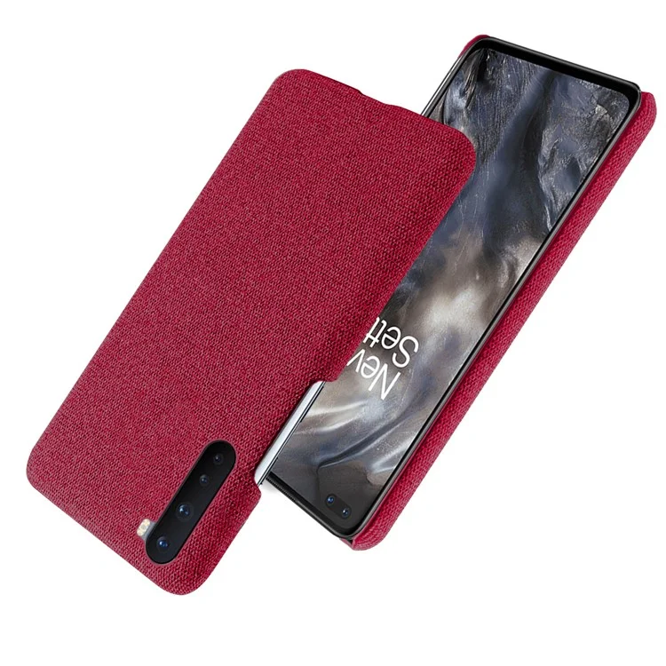 Wholesale Customize Cloth Texture Hard PC Case for OnePlus Nord - Red ...