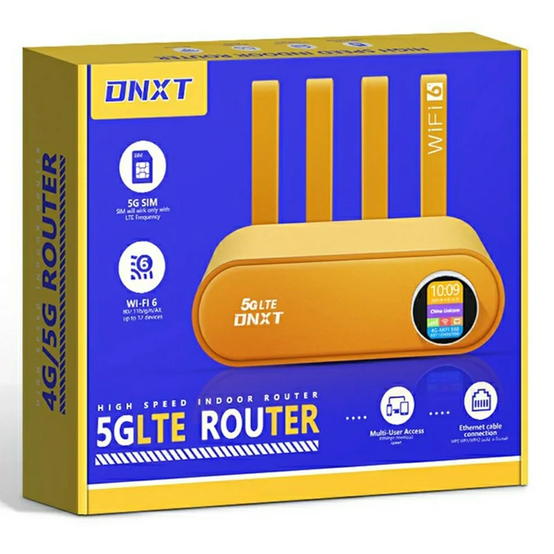 Wholesale DNXT WR860-E 4 Antennas 4 Ethernet Ports 4G LTE WiFi 6 Router ...