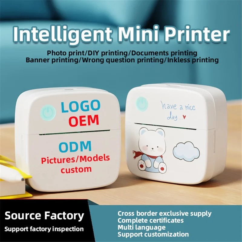 Wholesale LX-D2 Mini Printer Bluetooth Connection with English Labels+5 ...