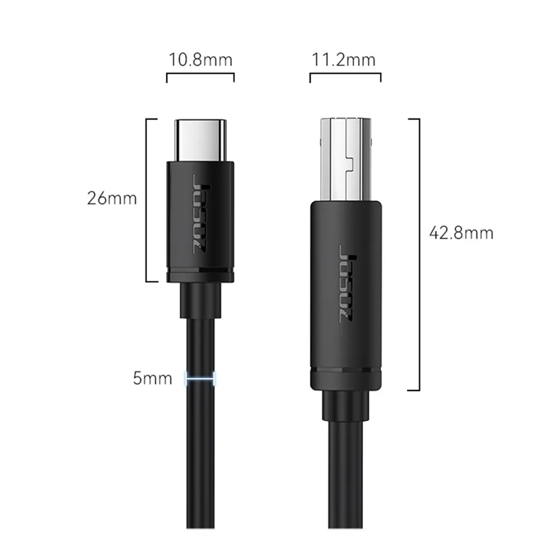 Wholesale Customize JASOZ D121 1.5m Type-C to USB 2.0 B Type Plug and ...