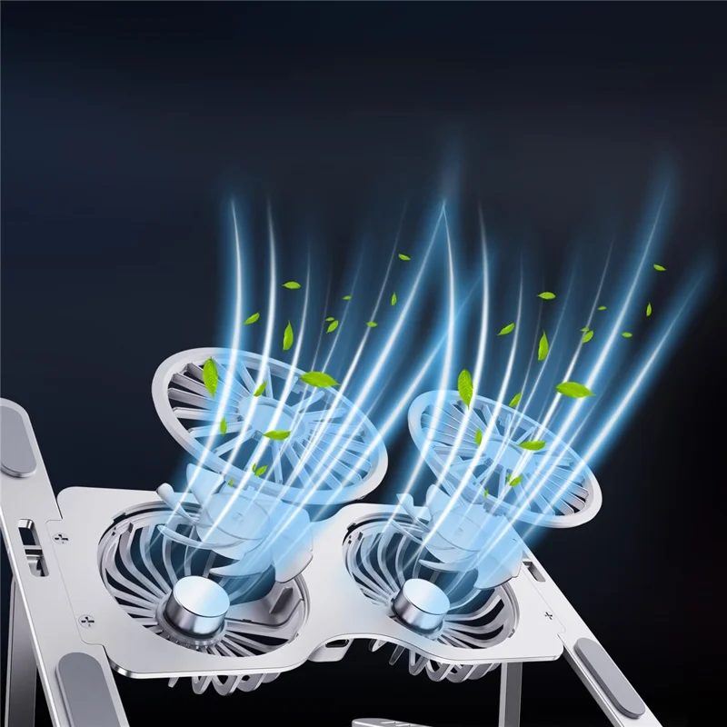 Wholesale R-JUST HZ45 Foldable Height Adjustable Dual Fan Laptop ...