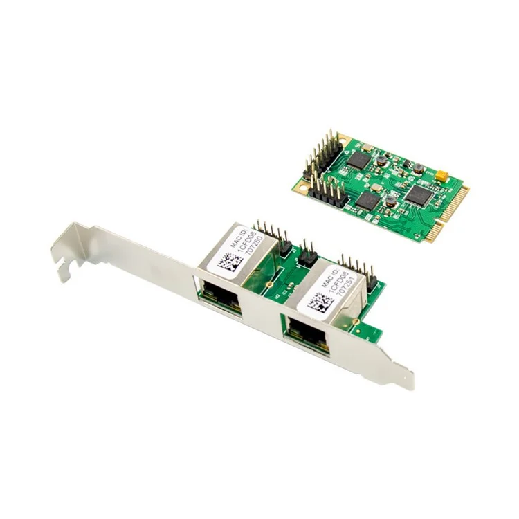 Compre Mini Pcie RTL8111F Dual RJ45 Interfaz Ethernet Gigabit Tarjeta ...