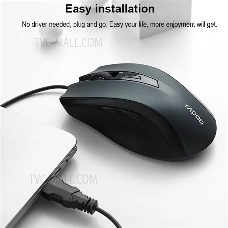 Shopping Rapoo N300 USB Wired Gaming Maus Ergonomische Computer ...