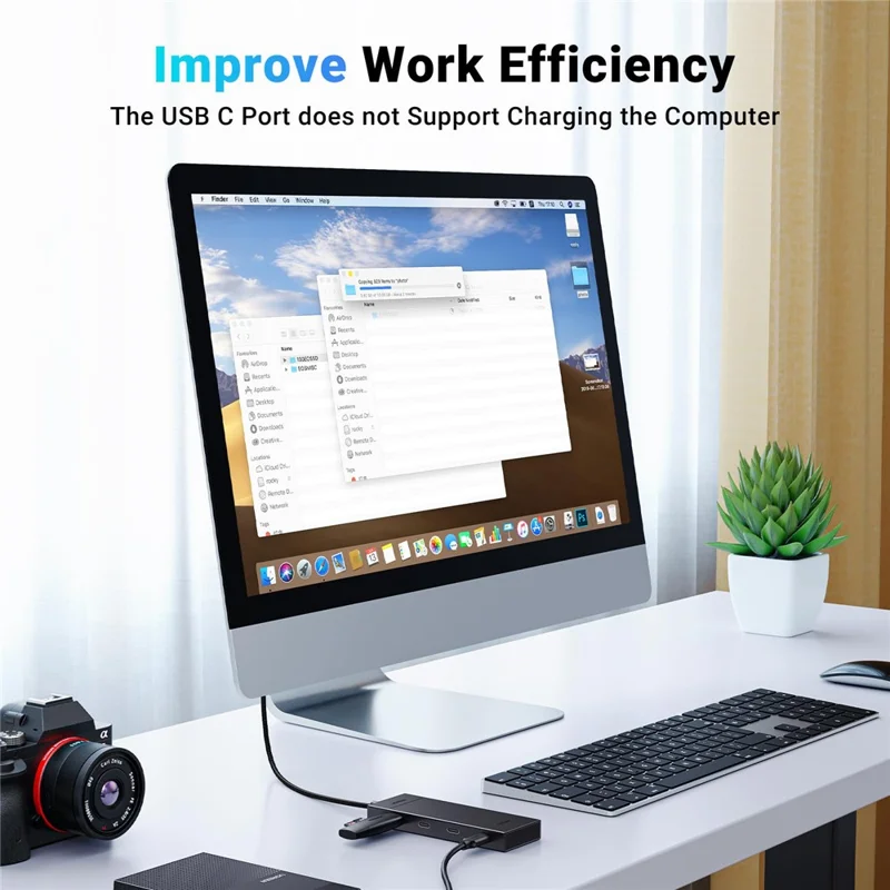 UGREEN 35584 USB C 4 in 1 Hub Adapter 0.3m Type-C to 4 Type-C Docking ...