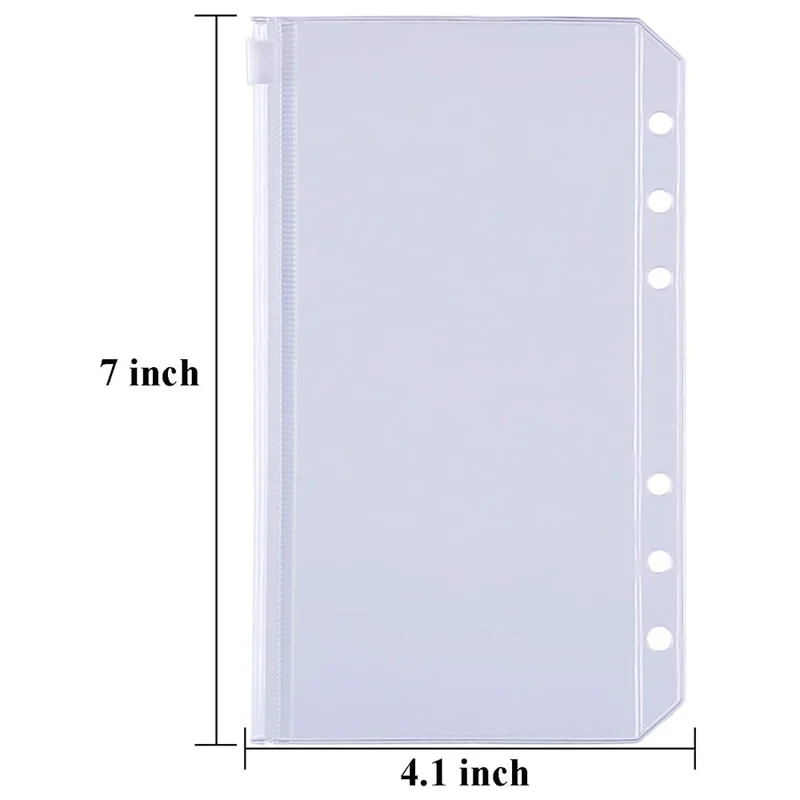 Wholesale Customize 24Pcs A6 Binder Pockets PVC Zipper Folders for 6 ...