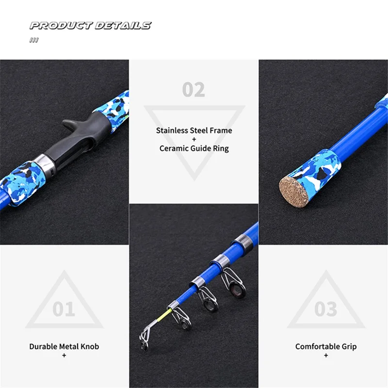 Wholesale LEO 28258 165cm Retractable Fiberglass Fishing Pole Gun ...