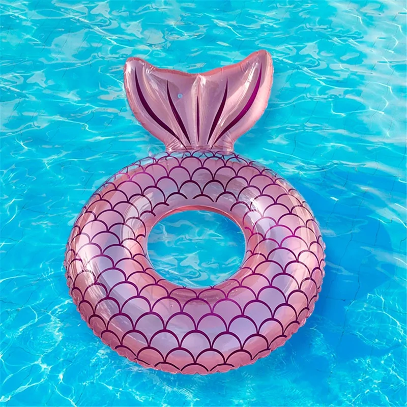 Wholesale Inflatable Mermaid Swimming Ring with Backrest PVC Pool ...