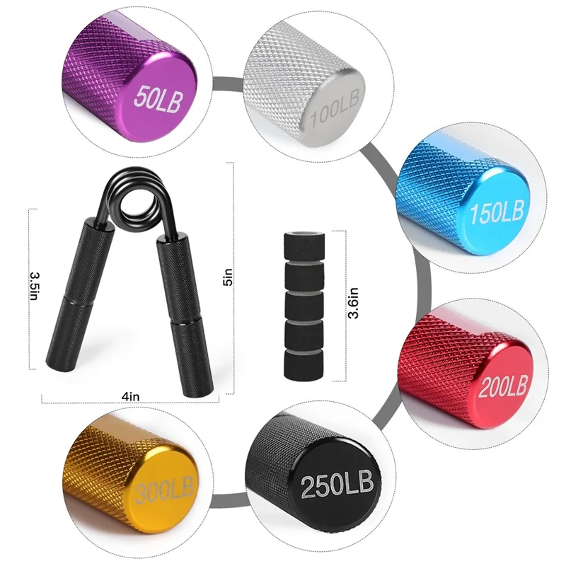 Metal Hand Grip Strengthener No Slip Heavy Duty Hand Gripper Strength ...