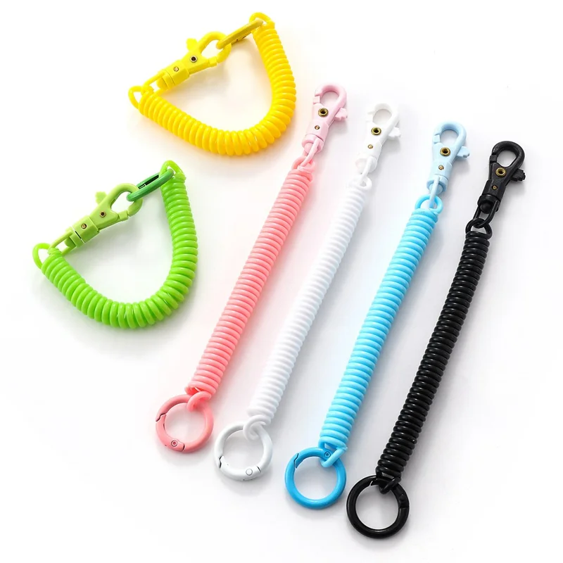 01 Multifunctional Outdoor Keychain Coil Anti-Lost Rope Elastic EVA ...