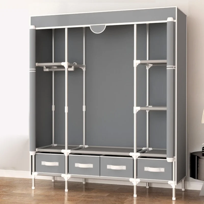 150 x 45 x 170cm Simple Wardrobe Assembly Non-woven Fabric Clothes ...