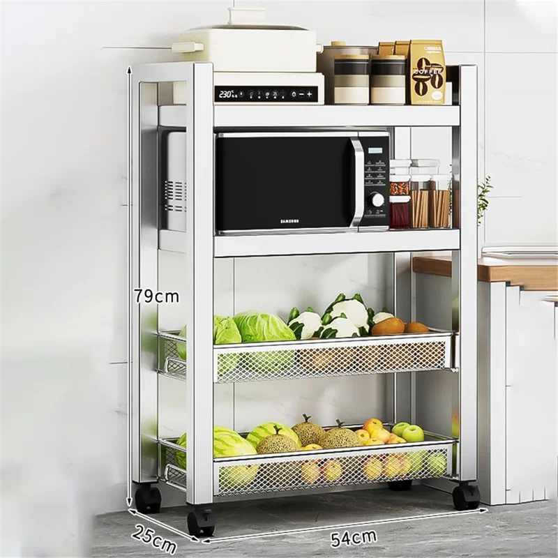 Wholesale 005JGL1036 Storage Trolley Shelf 4-Tier Slide Out Rolling ...