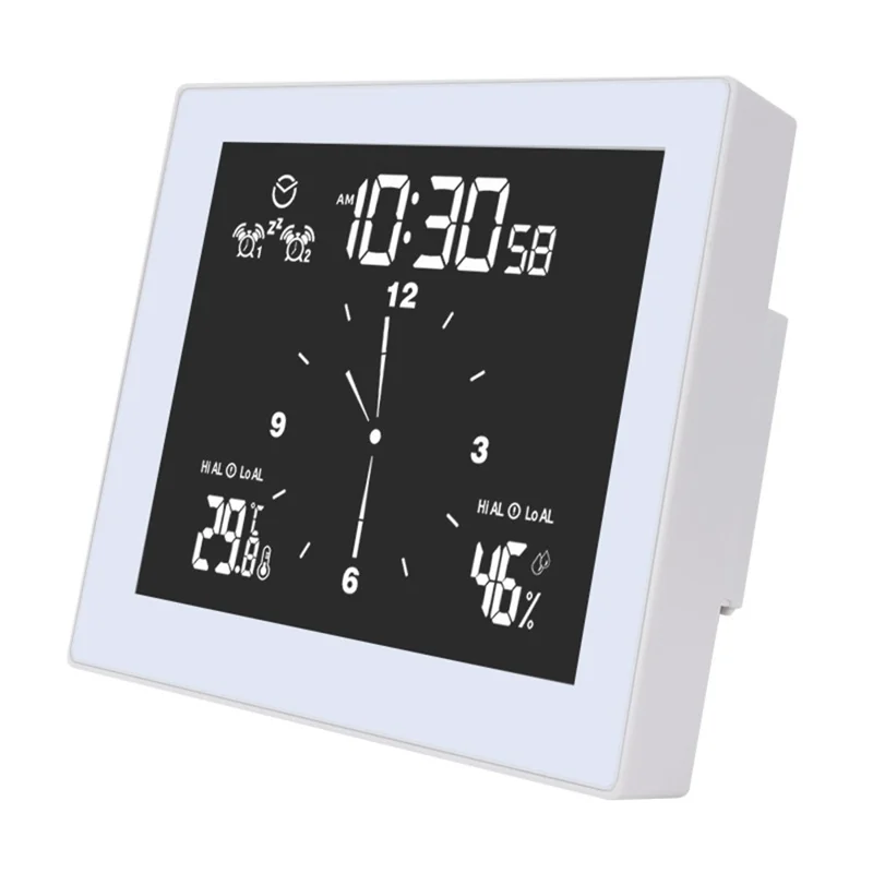 Digital Alarm Clock IP65 Waterproof Shower Bathroom Wall Suction Clock ...