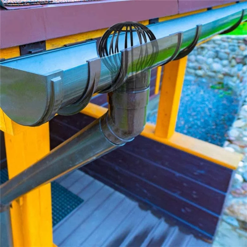 Anti-Clogging Roof Downspout Round Plastic Mesh Cover Filter Cap Floor ...