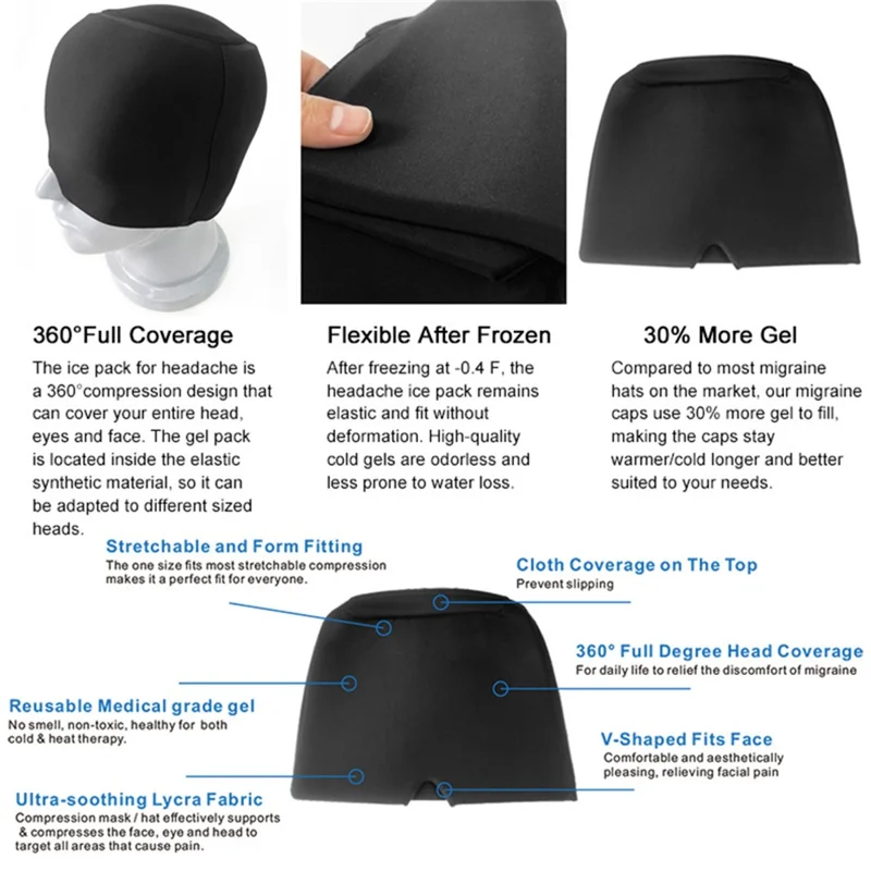 Wholesale Customize H08190 Cold Compress Headache Relief Head Hood Gel ...