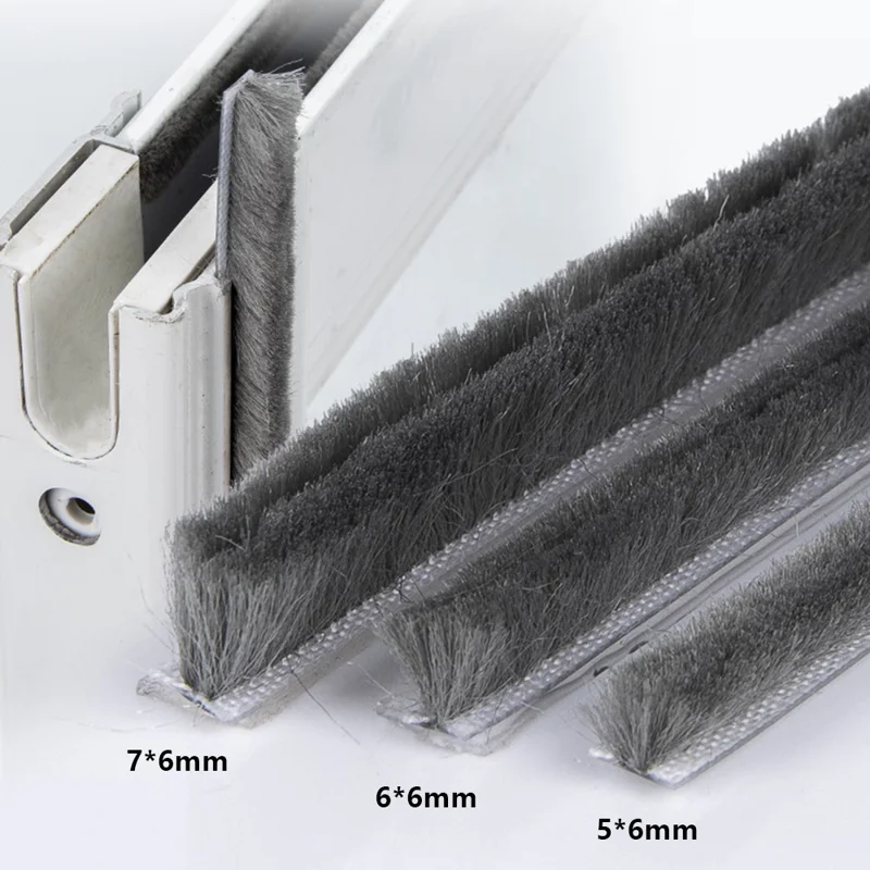 10m Door Window Gap Filler Silicified Brush Strip Soundproof Window ...