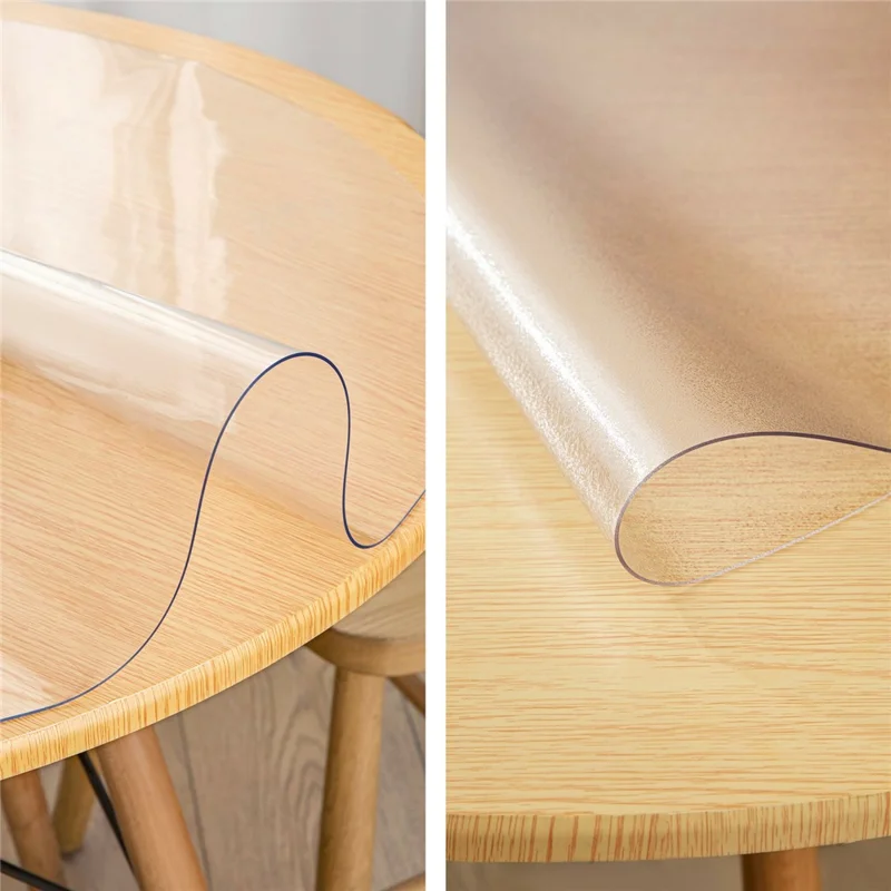 50x100cm Clear Writing Desk Pad 1mm Thick Heat Resistant PVC Round Edge ...