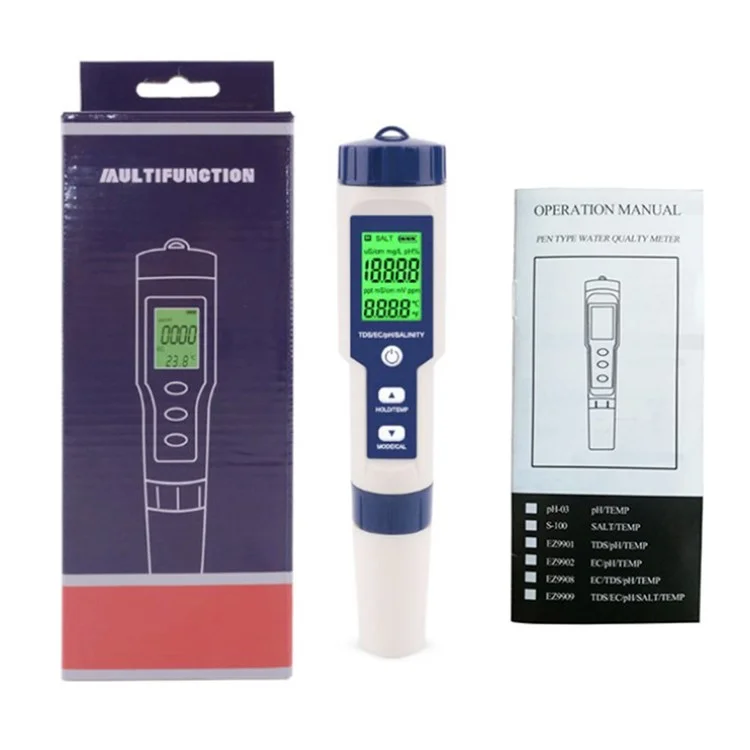 Wholesale 5-in-1 Multifunction Water Quality Test Pen EC / Ph / TDS ...