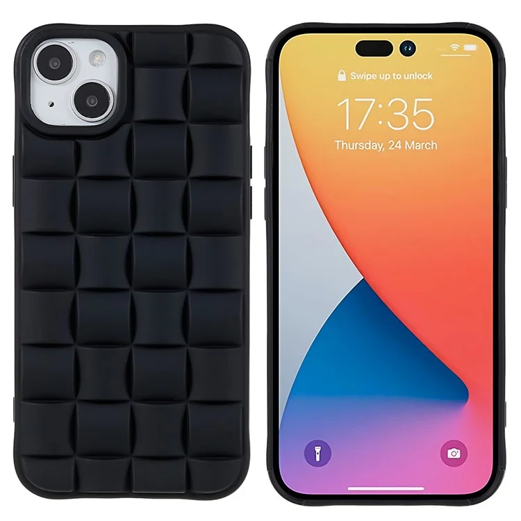 Wholesale For iPhone 14 Max 6.7 inch 3D Grid Textured Phone Cover Anti ...