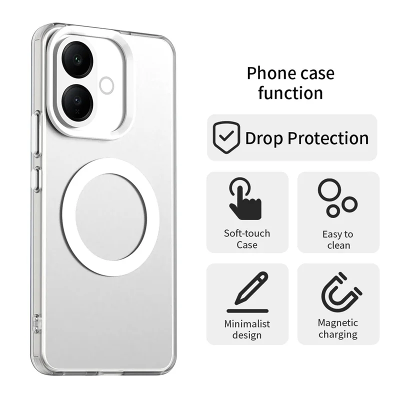 For vivo V60 Lite 5G / V60 Lite 4G Magnetic Case Anti Drop Hybrid Phone ...