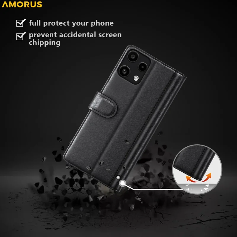 Wholesale AMORUS For Nothing Phone (3a) Lite 5Ga Stand Cases Calf ...