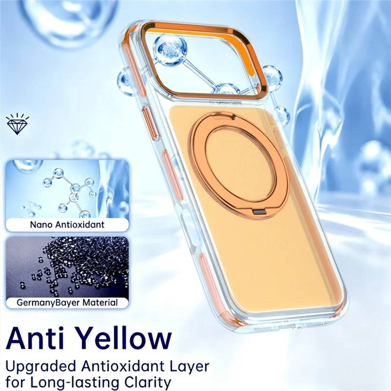 For iPhone 18 Pro Max Case Rotating Kickstand TPU + PC Color Contrast ...