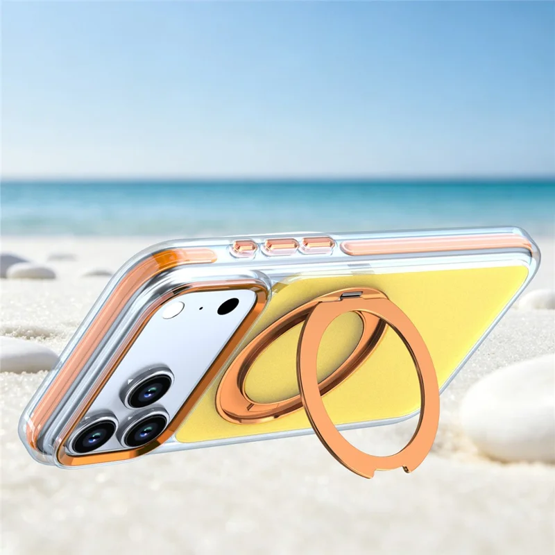 For iPhone 18 Pro Max Case Rotating Kickstand TPU + PC Color Contrast ...