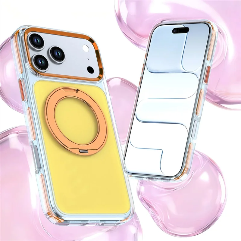 For iPhone 18 Pro Max Case Rotating Kickstand TPU + PC Color Contrast ...