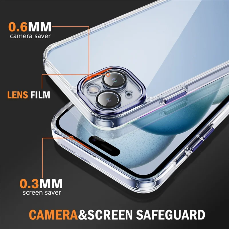 YSM For iPhone 14 Case HD Clear Acrylic+TPU Hybrid Phone Cover (Precise ...