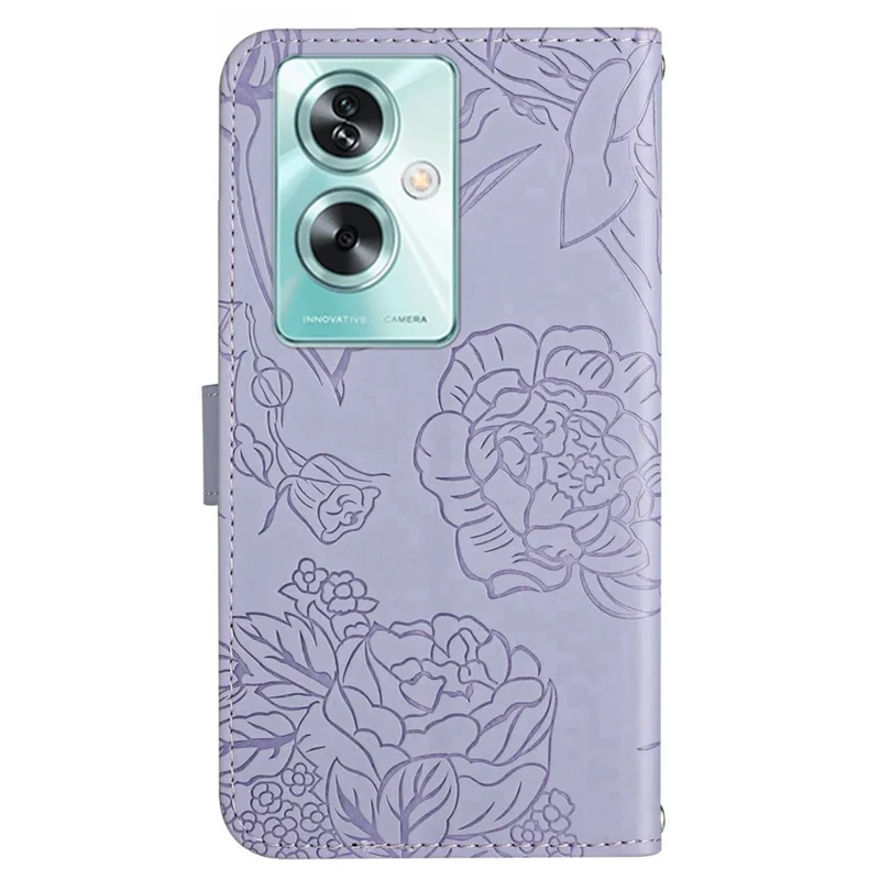 HT03 For Oppo A59 5G Wallet Leather Case Butterfly Flower with Hand ...