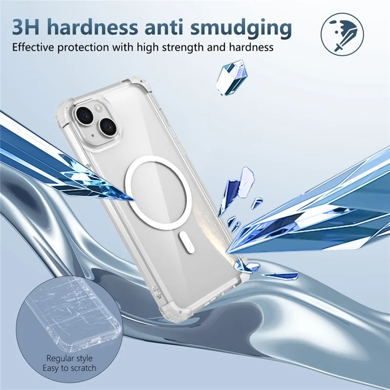 Wholesale For iPhone 13 / 14 Magnetic Case TPU+PC Clear Back Phone ...