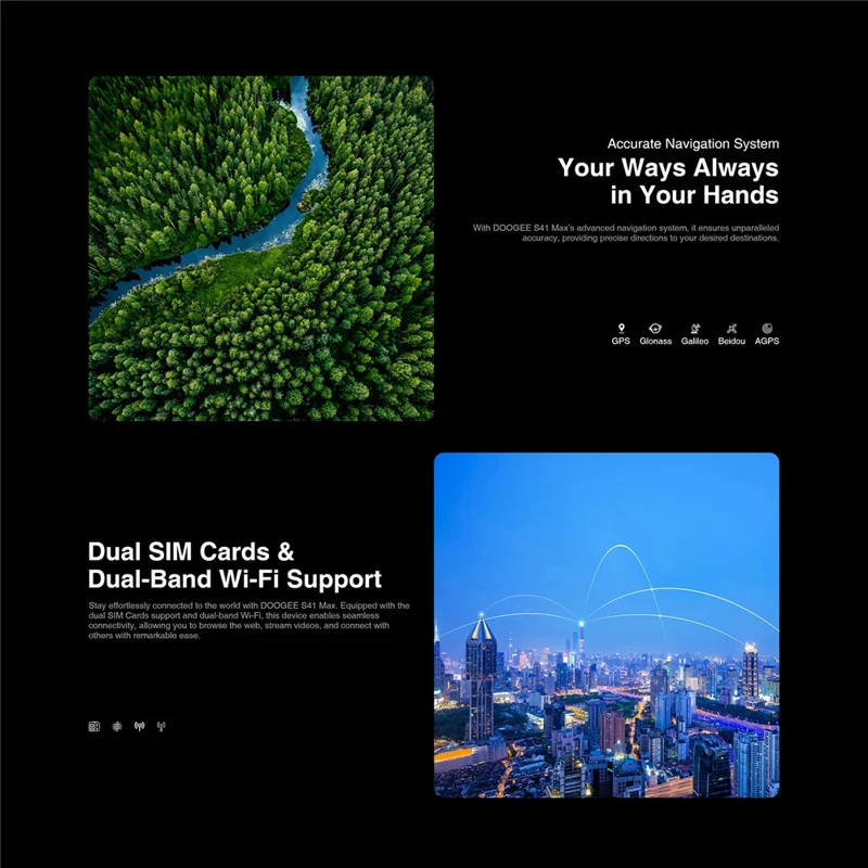 Wholesale Customize DOOGEE S41 Max Unisoc Tiger T606 5.5-inch 6GB+256GB ...