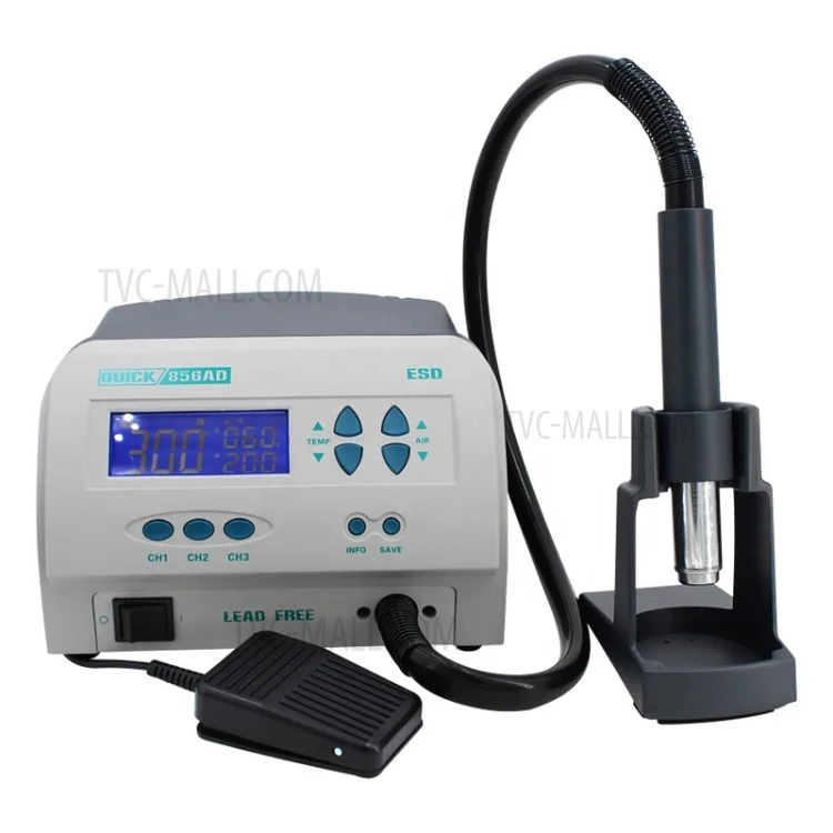 Acquista Quick 856AD Hot Air Gun Resork Stazione SMD Rework Station ...