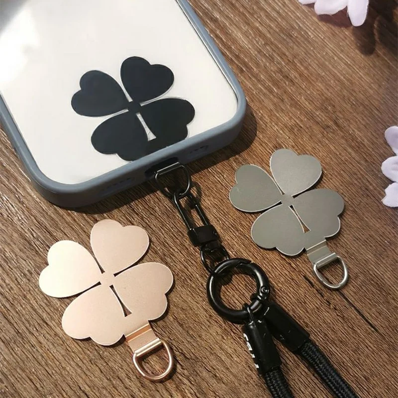 Wholesale Customize Metal Phone Tether Tab Four-leaf Clover Shape ...
